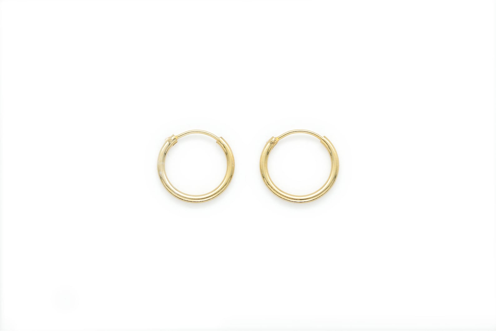 14mm Round Hoop Earrings T65-R5 2 Pcs 14mm 1.2mm Thick - Etsy Ireland