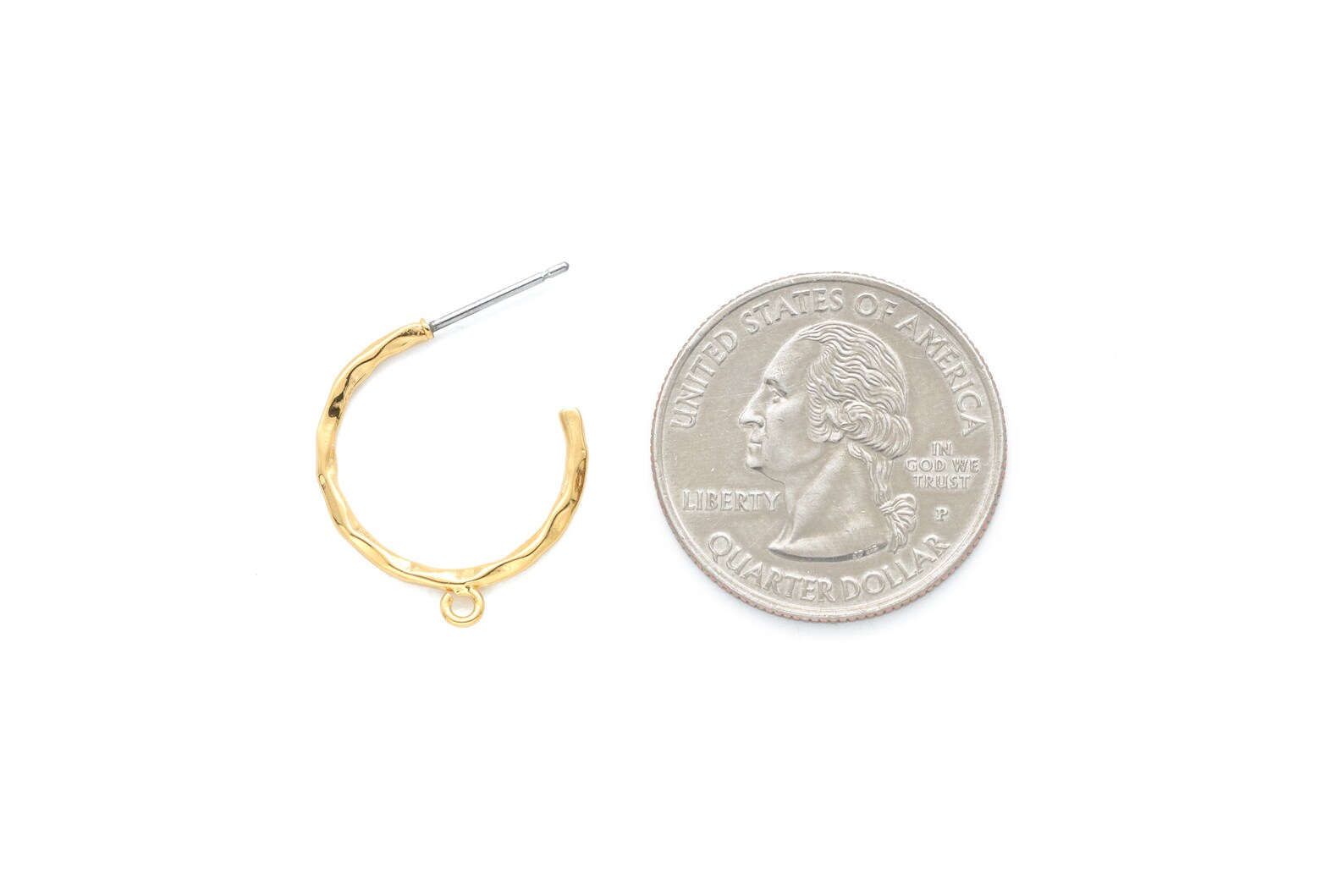 Branch Inspired Hoop W/ Link, Nickel Free, Ring 19mm, 1.4mm Open Link ...