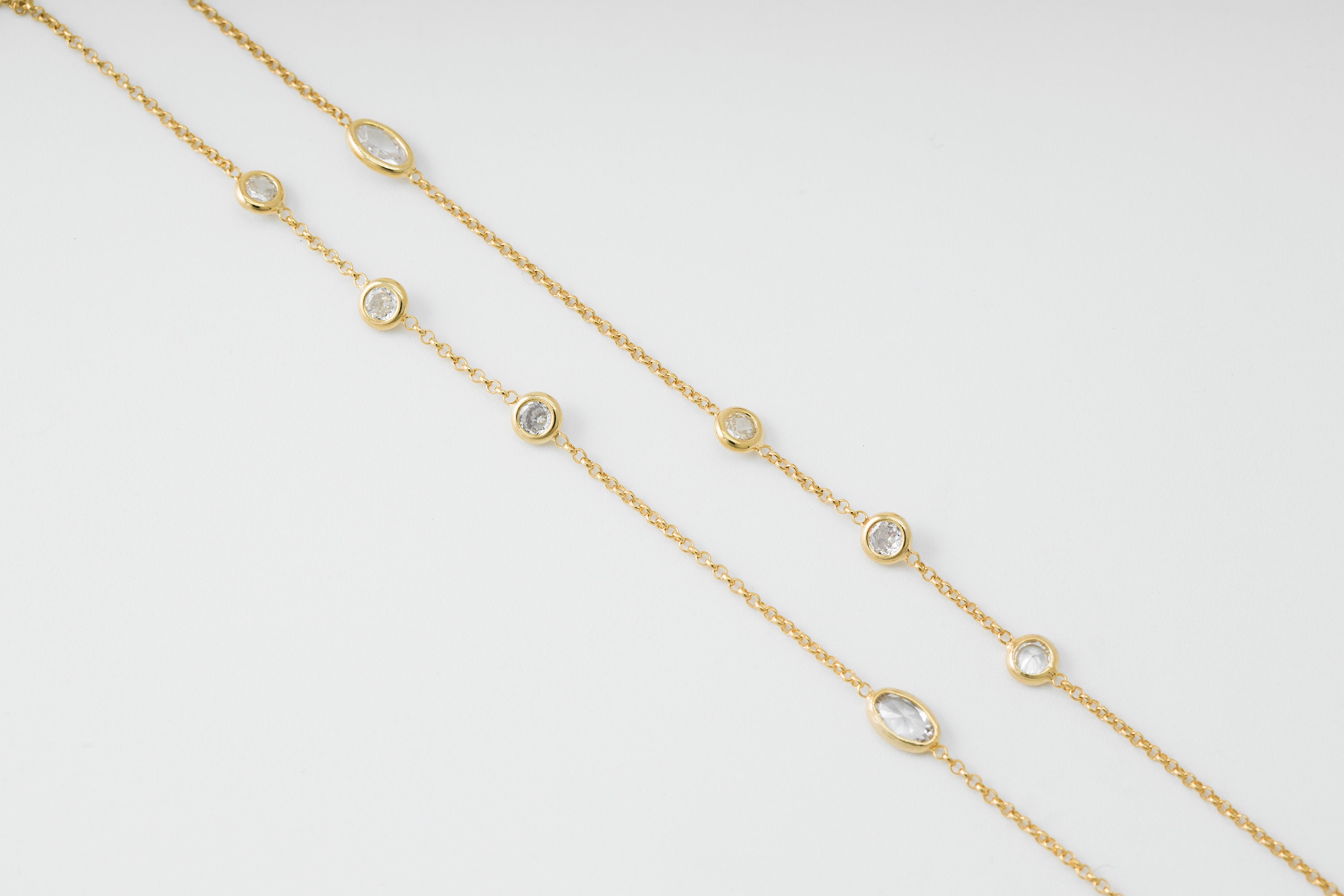 Cubic Beaded Chain, CJ50-10, 1 Meter, 16k Gold Plated Brass, CZ, Nickel ...