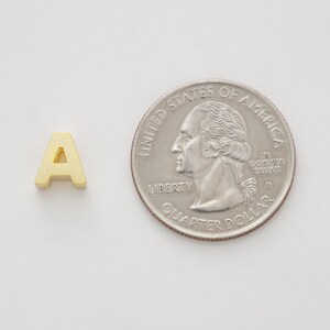 Alphabet A, AA-G11, 2 Pcs, 8x8x4mm, Hole Size 2x3mm, Capital Letter ...