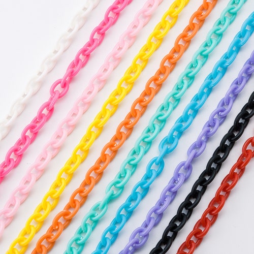 Acrylic Chain Links S Necklace Makings Jewelry Making - Etsy