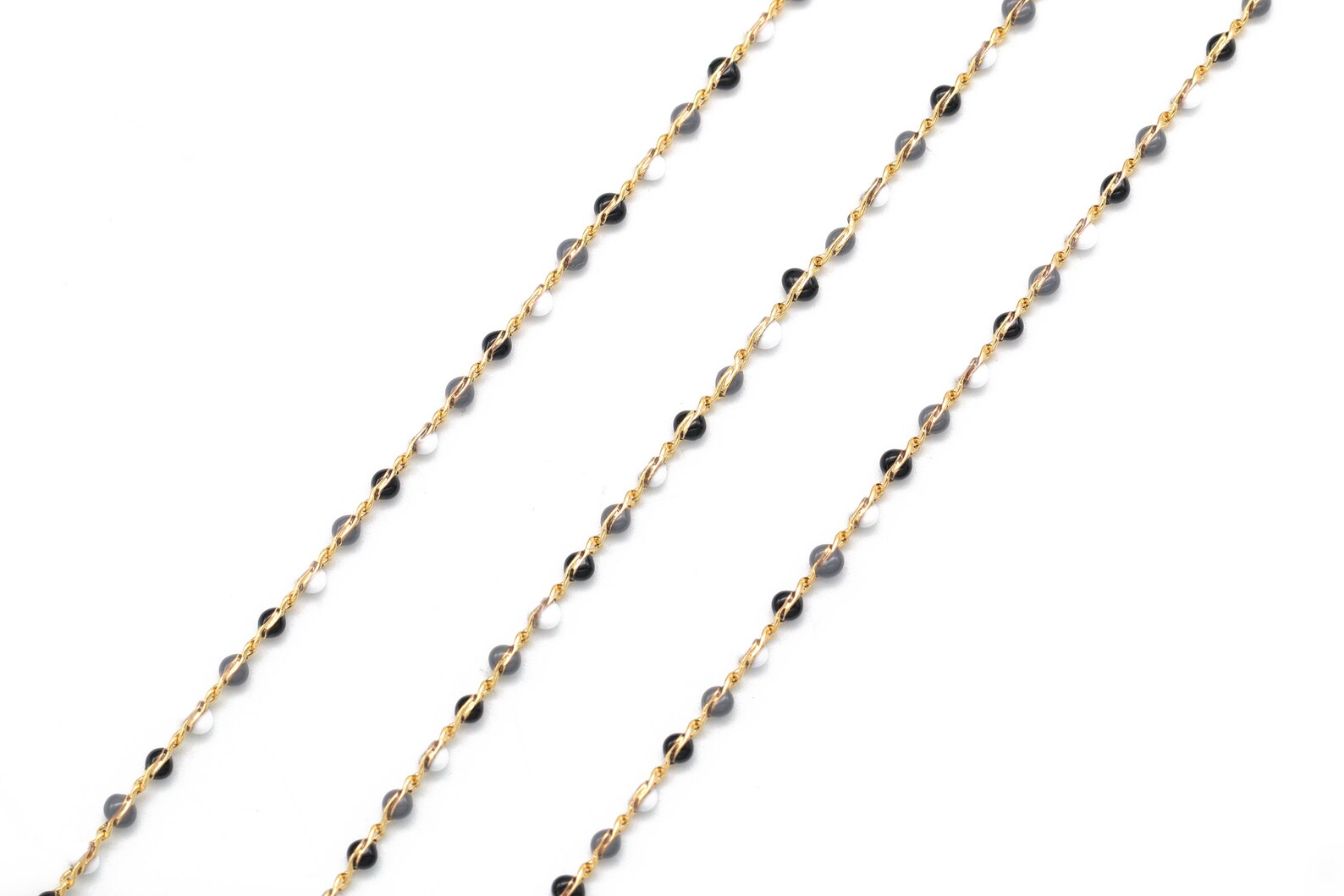 Achromatic color mix epoxy chain CJ43-08 1 meter Epoxy dot | Etsy