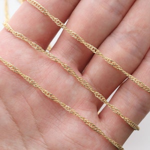 Twisted Decorative Chain, Nickel Free, CJ19-07, 1m, 2.2mm Wide, 16K ...