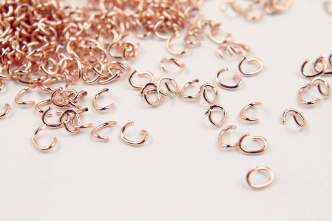 C Ring, 0.45mm Thick, Inner 2.5mm, Rose Gold Plated Iron, Jump C-ring ...