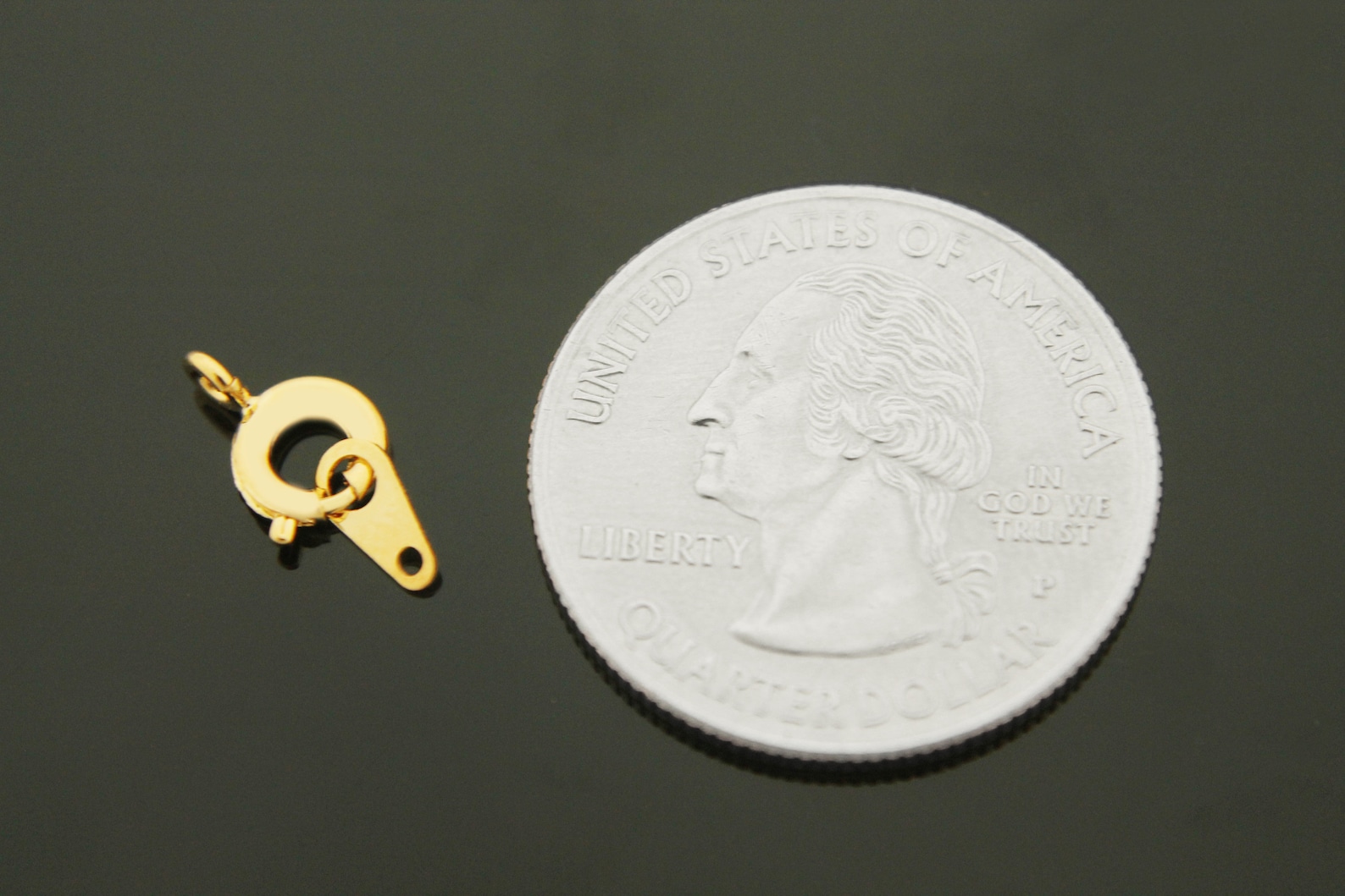 Spring Clasp, Spring Ring With Bar, 6mm, 16K Gold Plated Brass, Nickel ...