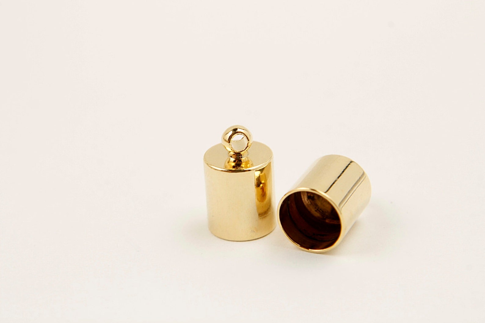 End Cap 11x7mm Inner 5.7mm 16K Gold Plated Brass Nickel - Etsy