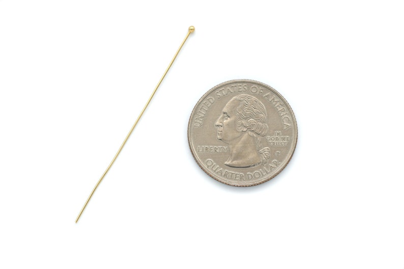 Ball Pin Ball Head Pin Gold Plated Brass 0.5x50mm Nickel - Etsy