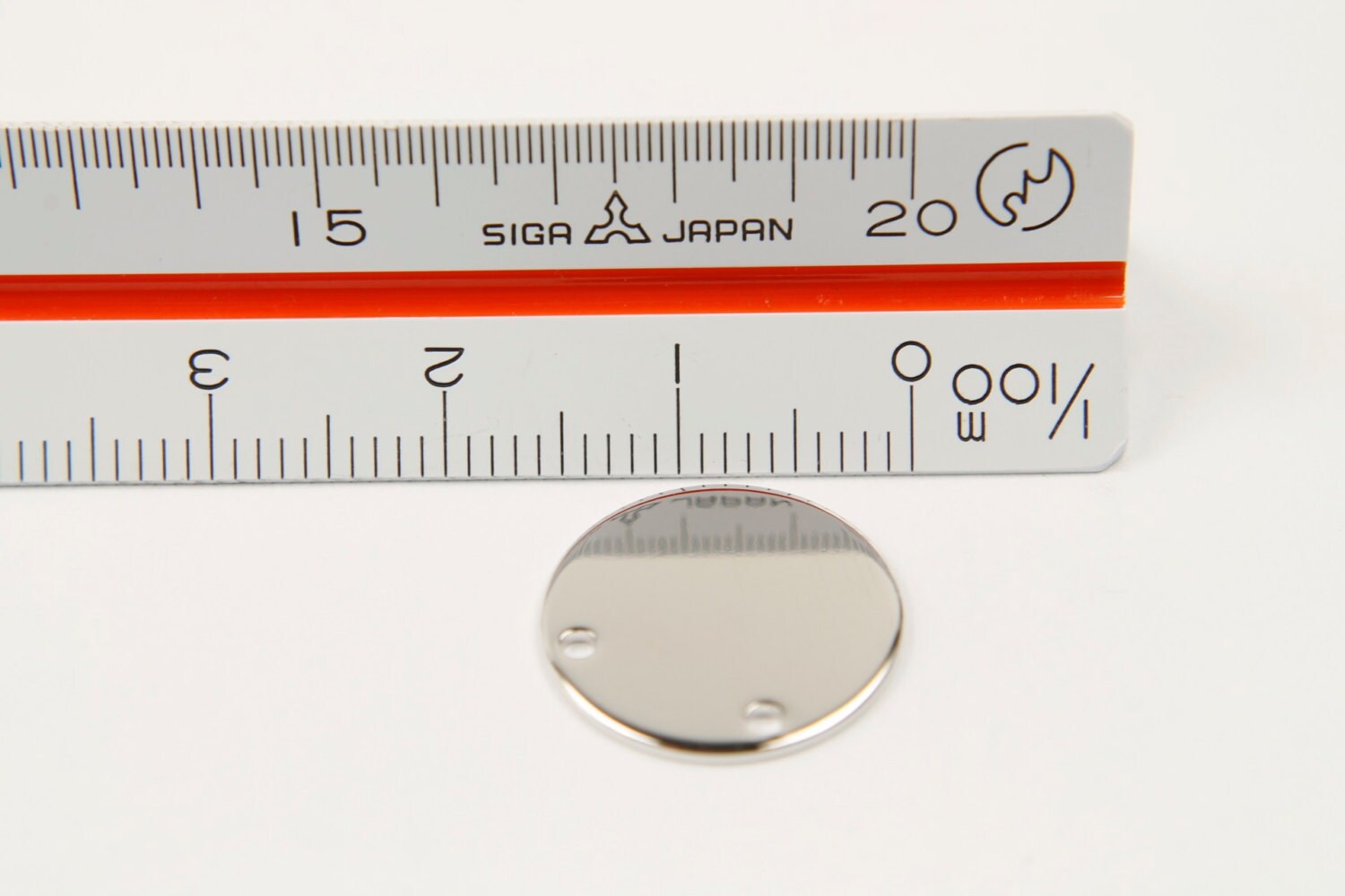 Coin disc Nickel free B15-R3 10 pcs 2 holes 15mm Rhodium | Etsy