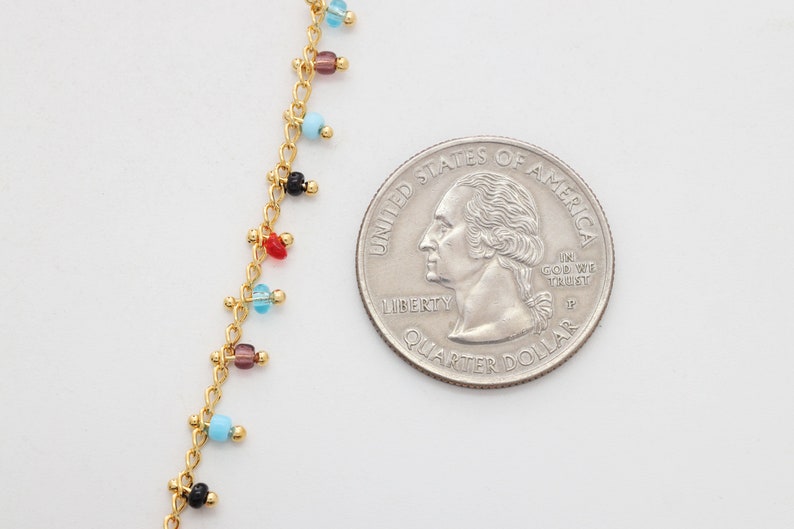 Mixed Colorful Seed Beads Chain, Nickel Free, CJ20-09, 1m, Fantastic ...