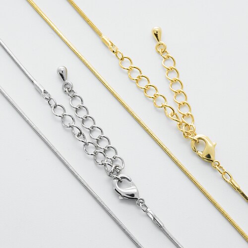 Thin Snake Chain Necklace 17 2 Extender - Etsy