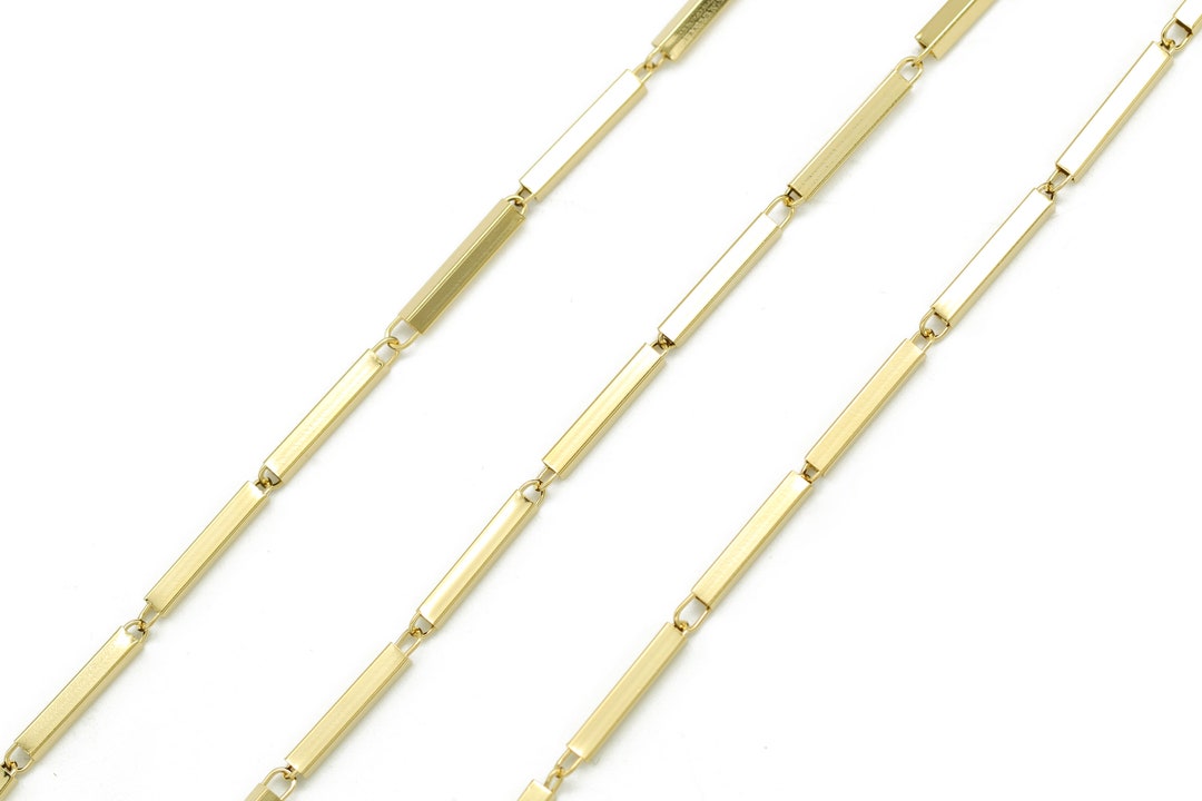 Rectangle Pipe Chain, Nickel Free, CJ12-10, 1 Meter, Pipe 12x2mm, 16K ...