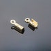 C Cap, 3x5mm Excluding Loop, 16K Gold Plated Brass, Nickel Free, End ...