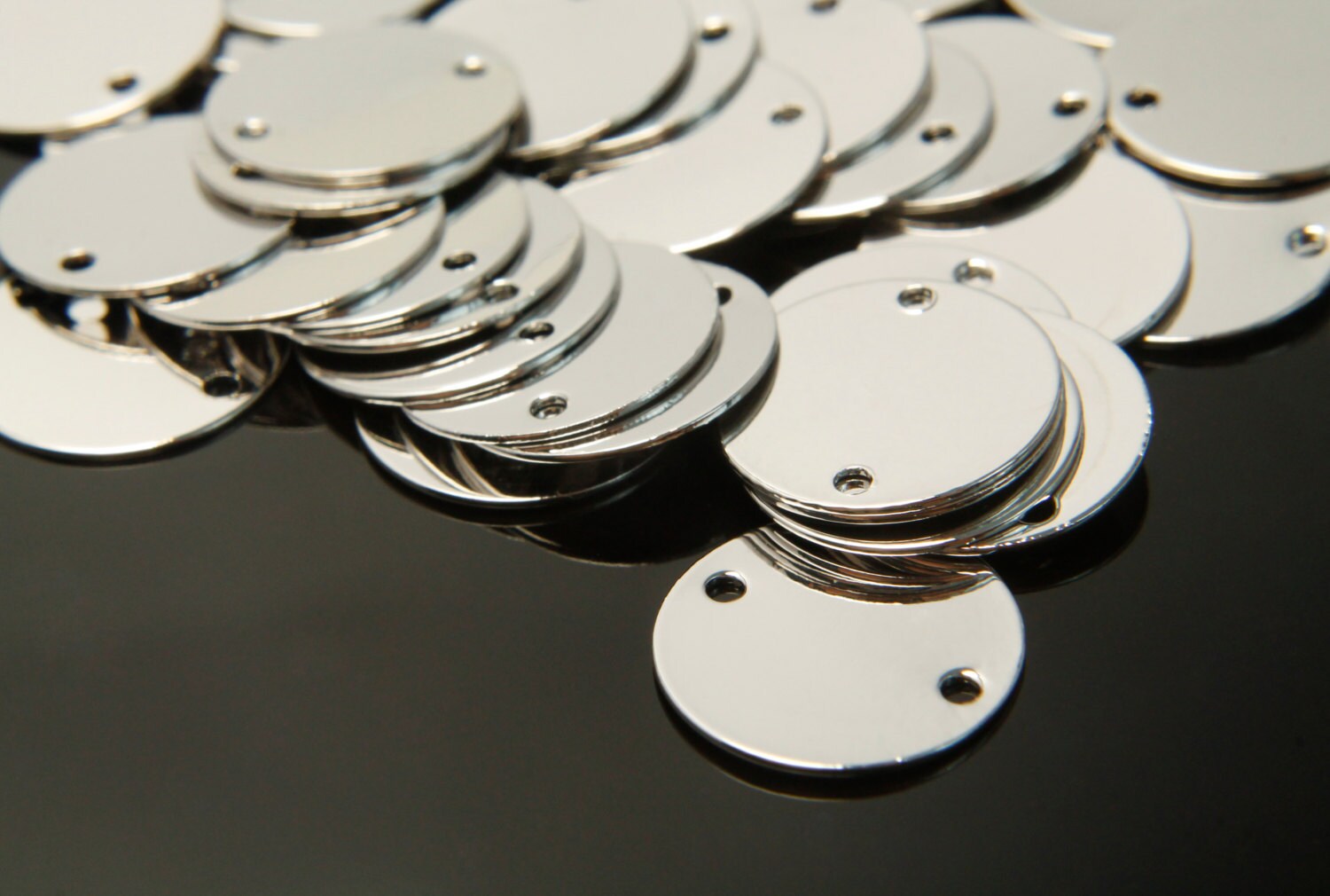 Coin Disc Nickel Free 2 Holes 12mm Rhodium Plated Brass - Etsy Australia