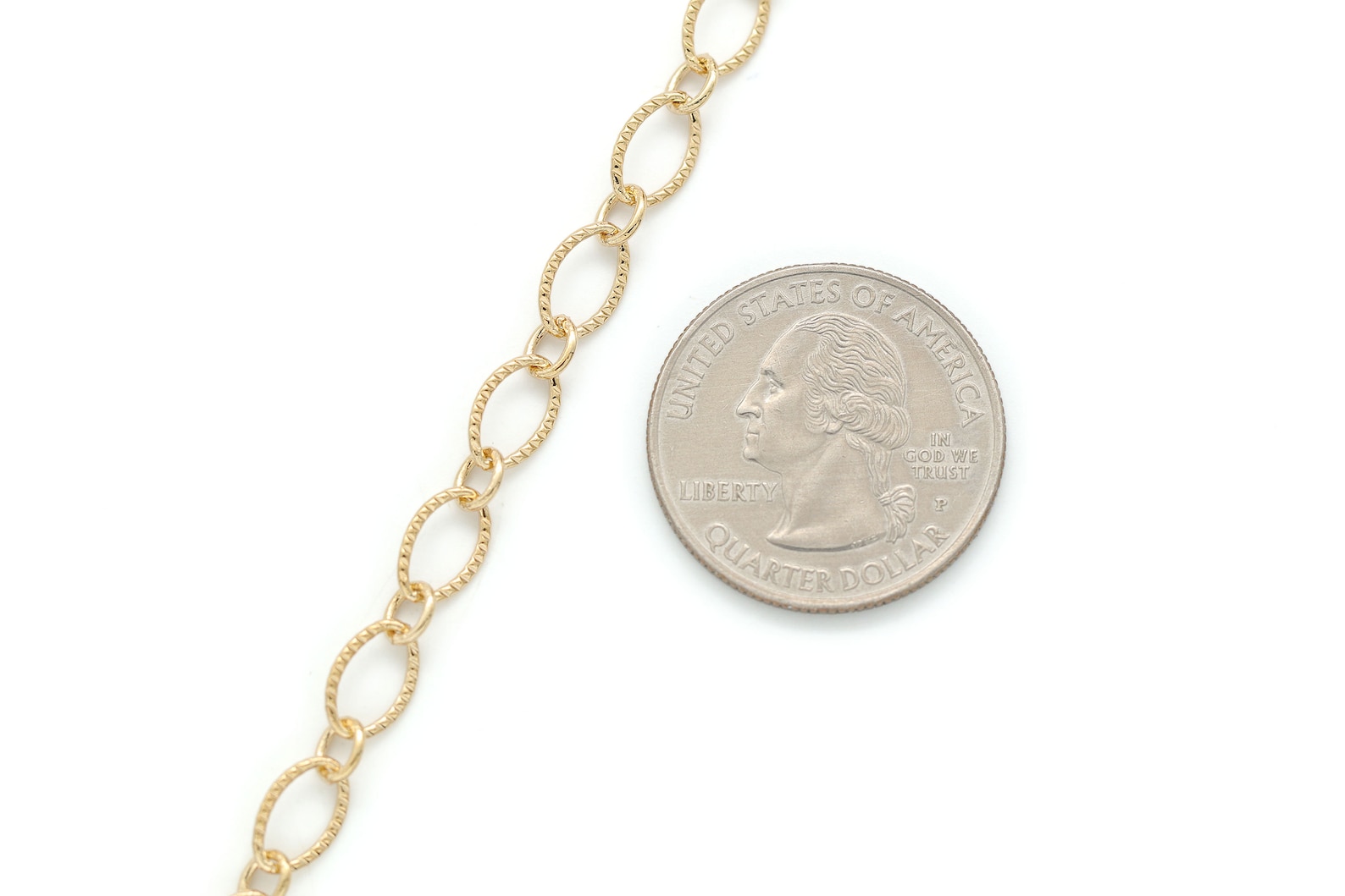 Fancy Oval Link Chain CJ47-05 1m Oval 8x5mm 16K Gold - Etsy