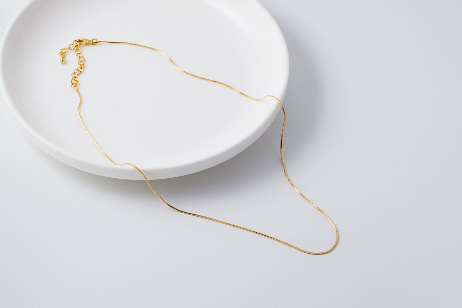 Thin Snake Chain Necklace 17 2 Extender - Etsy