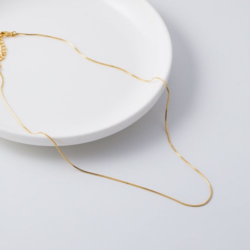 Thin Snake Chain Necklace 17 2 Extender | Etsy