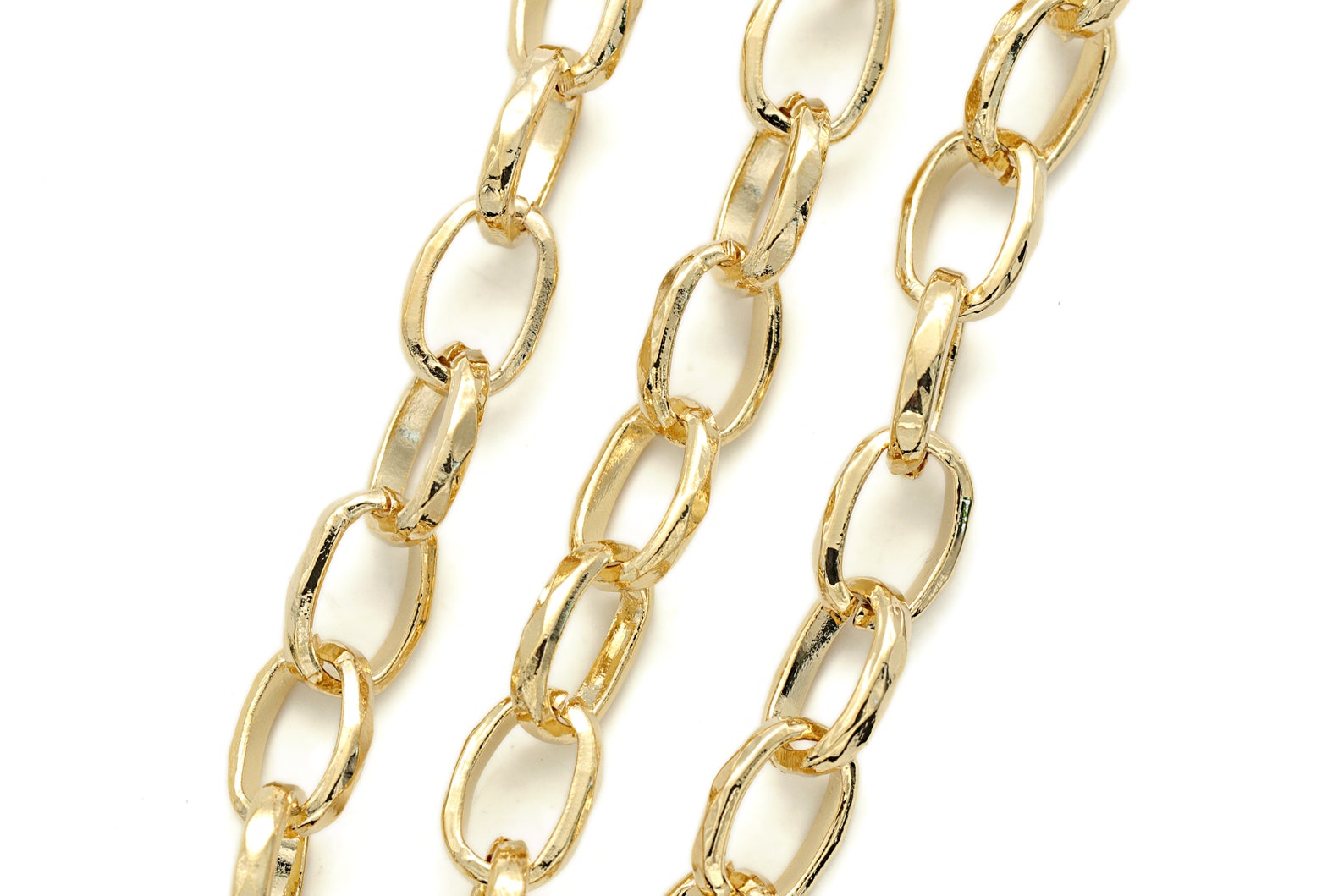 Bold Oval Link Chain CJ48-11 1m Oval 13x10mm 16K Gold - Etsy