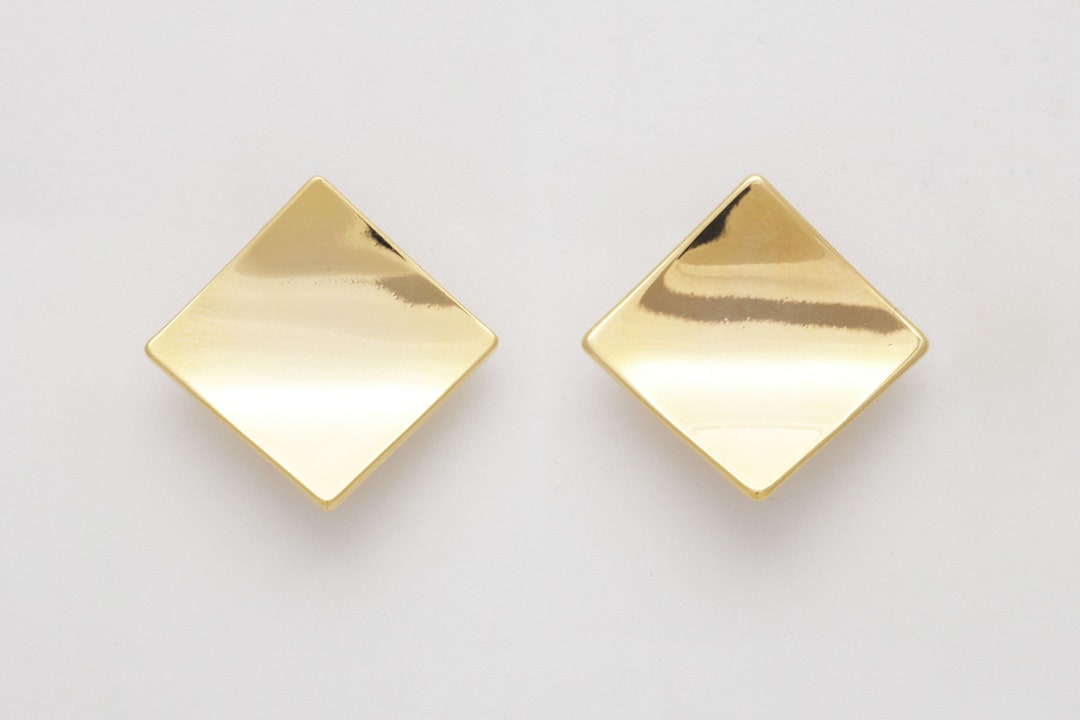 Rhombus Blank Post W/ Link, Nickel Free, S57-P3, 2 Pcs, Rhombus 22mm ...