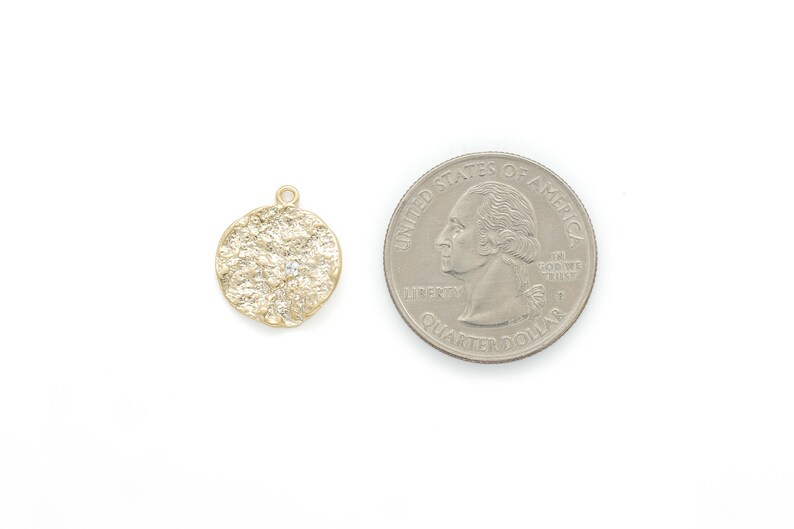 Creasy cubic coin charm P1-G9 2 pcs 14mm excluding 1mm | Etsy