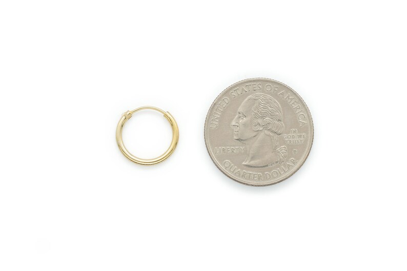 14mm Round Hoop Earrings T65-R5 2 Pcs 14mm 1.2mm Thick - Etsy Ireland