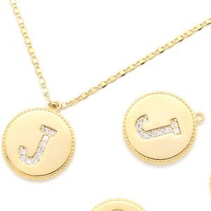 Coin Pendant Cubic Letter (large), Alphabet J, AJ-G16, 1 Piece, 21x2mm ...