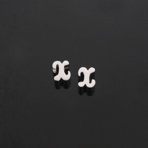 Alphabet X, AX-R10, 2 Pcs, 5x5x3mm, Hole Size 1.5x1.6mm, Cursive Letter ...