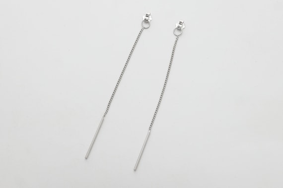 Back Stopper W/ Chain & Stick S59-P2R 2pcs Rhodium Plated | Etsy