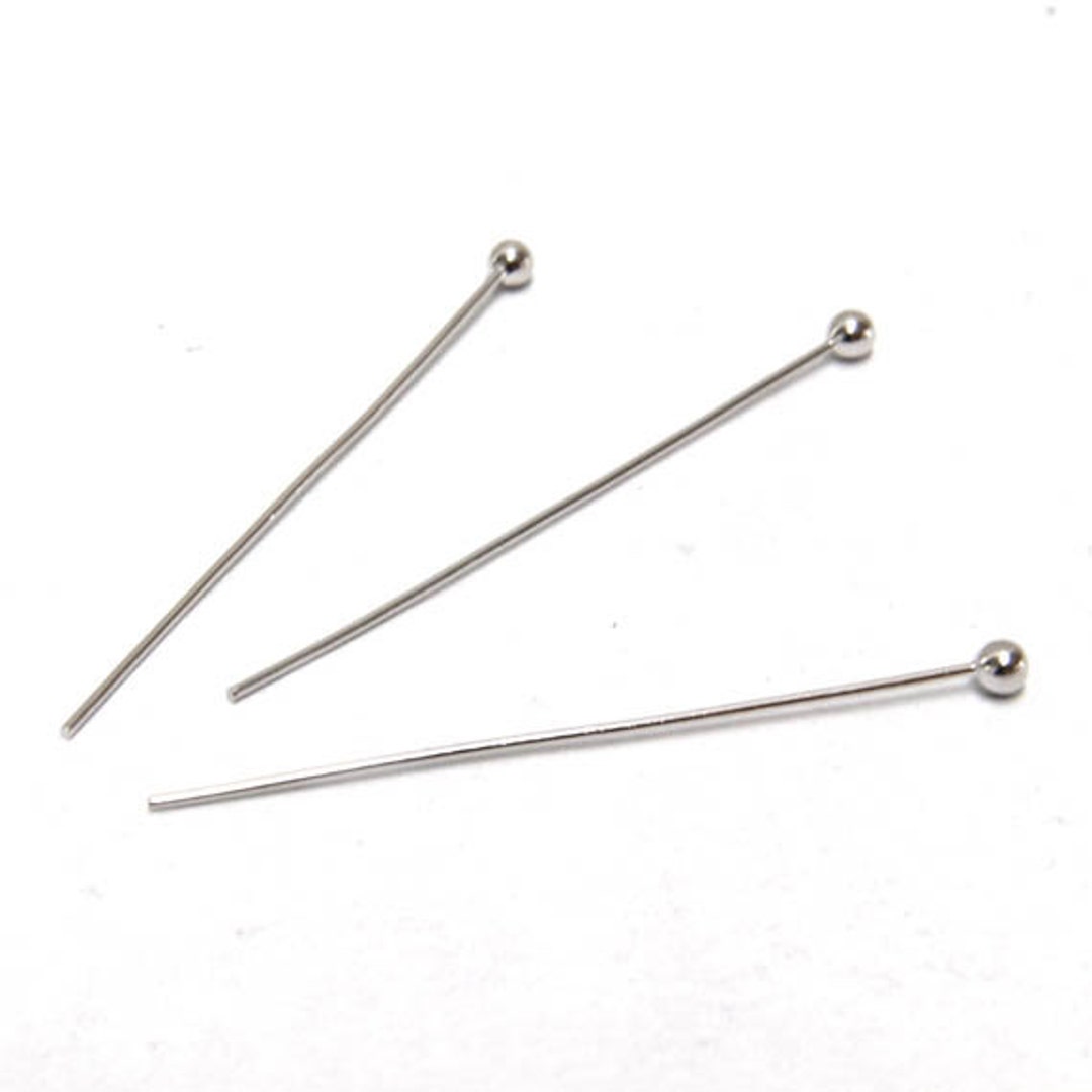 Ball Pin Ball Head Pin 0.5x32mm Original Rhodium Plated - Etsy Sweden