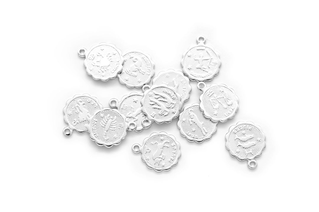 Zodiac Charm Set, K9-R13, Nickel Free, 1 Set (12 Pcs), Constellation ...
