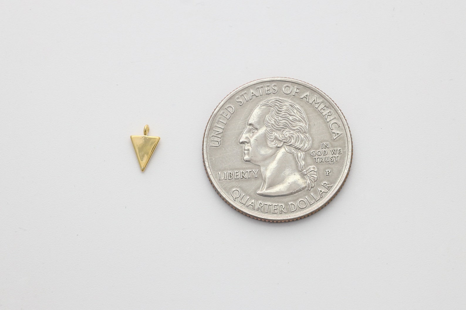 Geometric Triangle Charm, N27-G6, Nickel Free, 2 Pcs, 6x5mm, Open Link ...