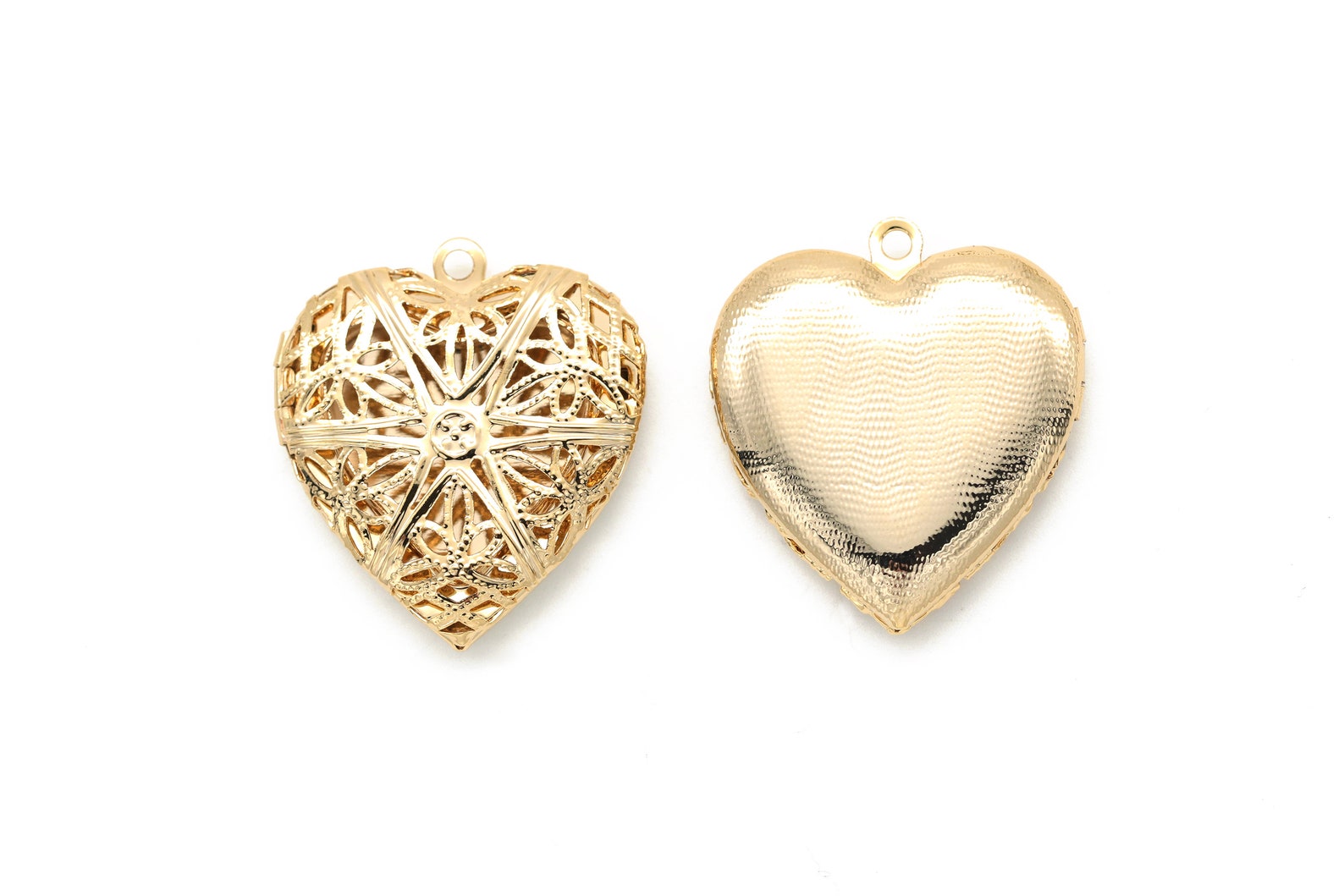 Vintage Heart Locket Pendant, Q8-G7, 1 Piece, 26x25mm, Inner 2mm Link ...