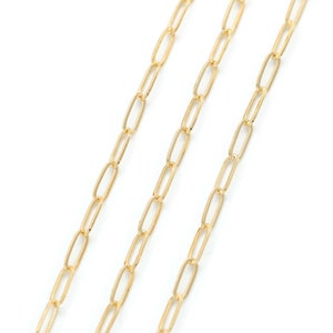 Rectangle Link Chain, CJ45-05, 1m, Outer 8.5x3mm, 16K Gold Plated ...