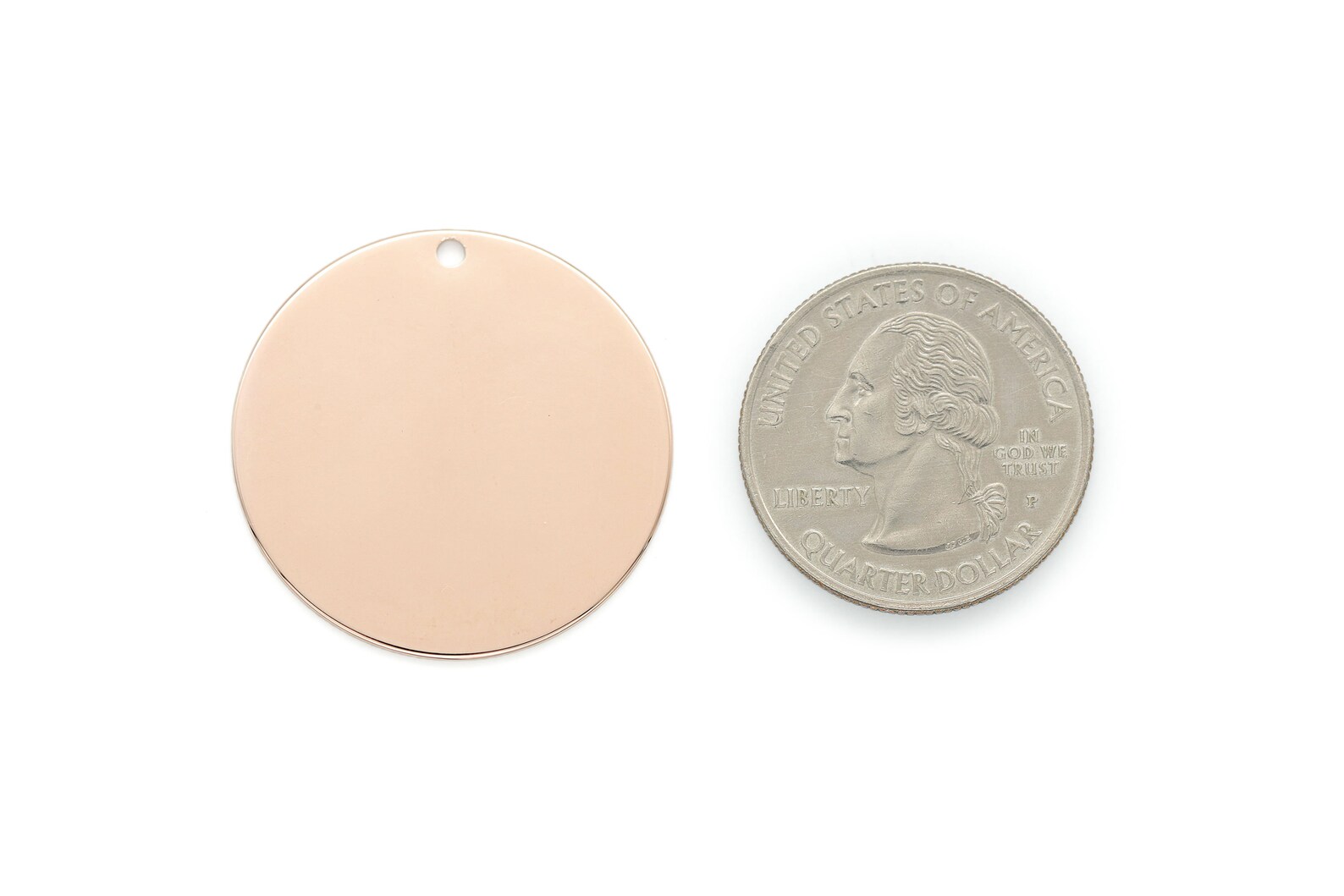 Coin Disc B15-P2 2 Pcs 30mm 1mm Thick Rose Gold Plated - Etsy