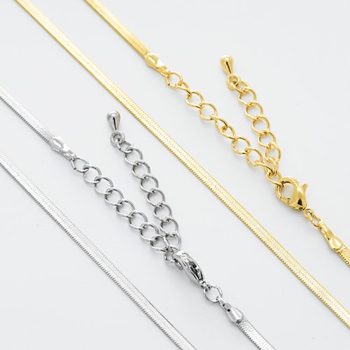 Thin Snake Chain Necklace 17 2 Extender - Etsy