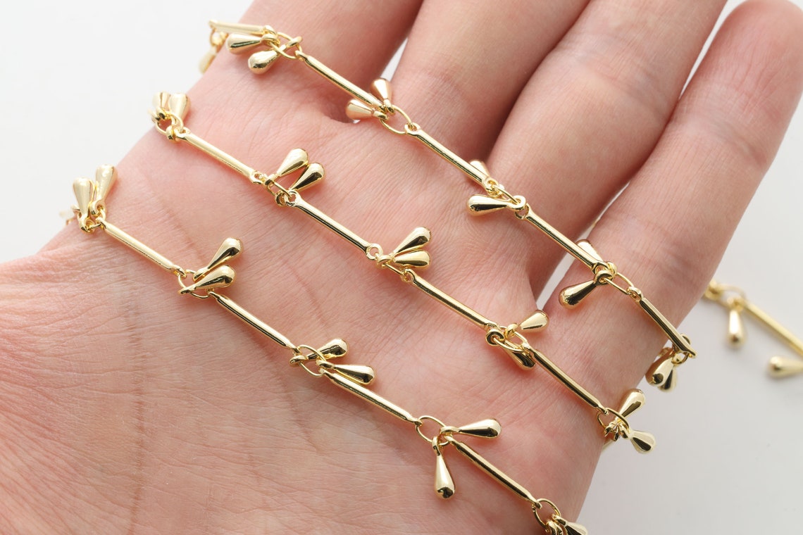 Pendulum Charms Chain, Nickle Free, CJ37-03, 1 Meter, 16K Gold Plated ...