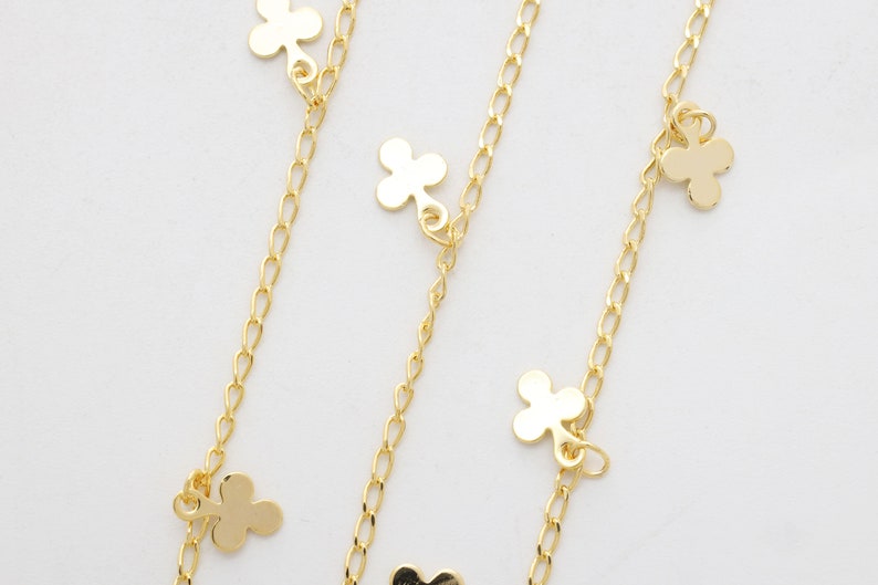 Clover Handmade Chain CJ31-04 Nickel Free 1m 16K Gold - Etsy