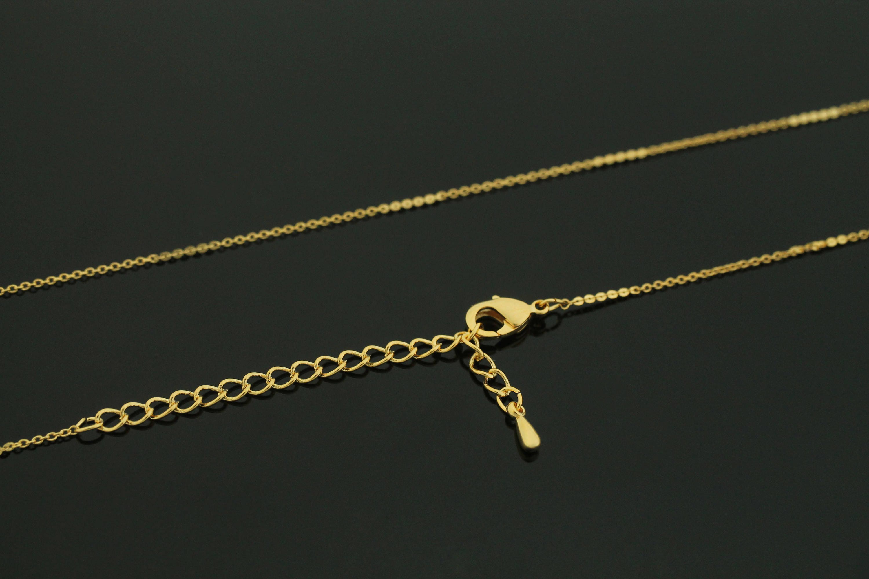 Thin Design Chain Pre-made, for Dainty Charms, N220ET-G1, Nickel Free ...