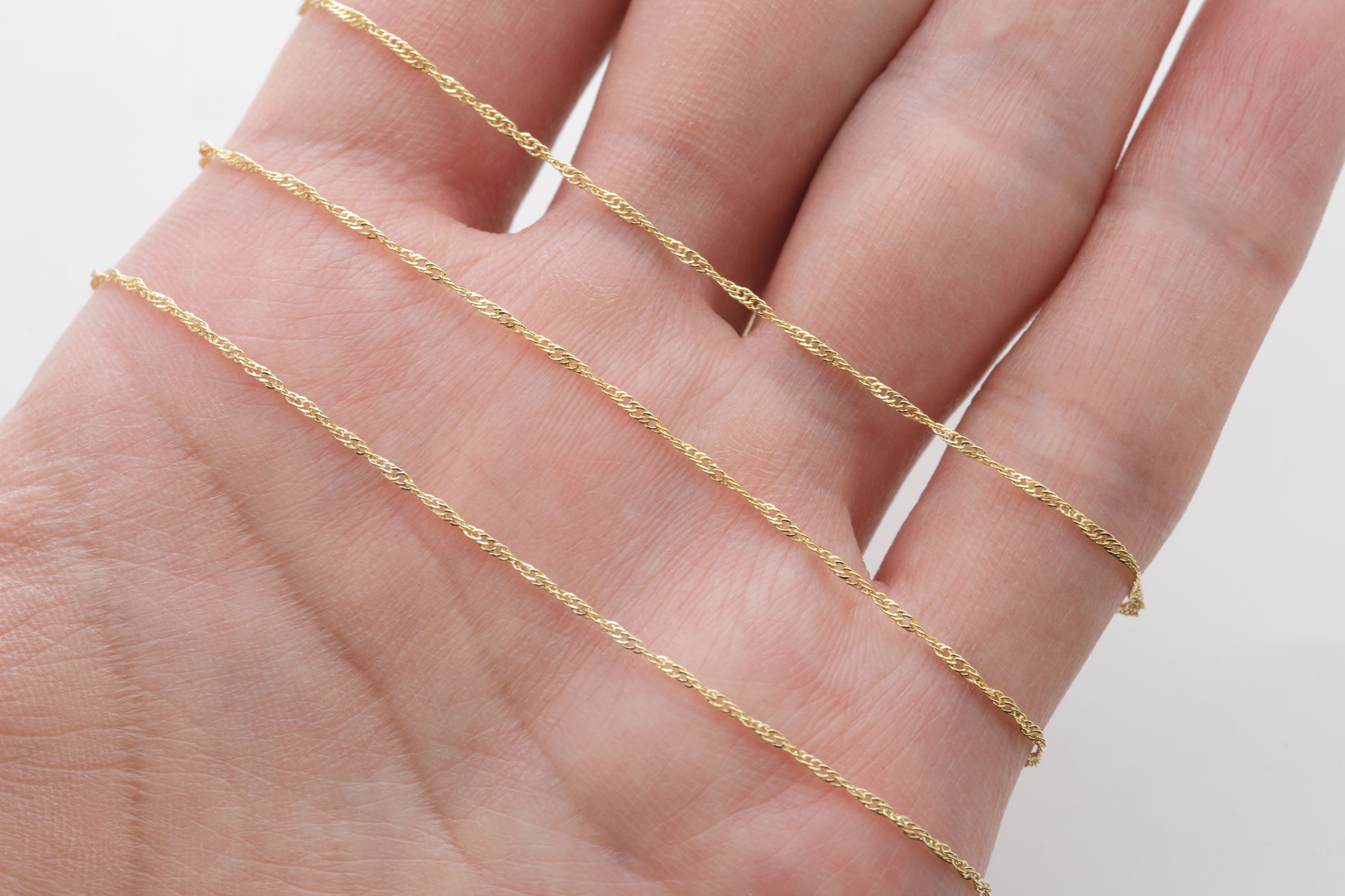 Extra Thin Twisted Chain, Nickel Free, CJ37-10, 1 Meter, 0.9mm Thick ...