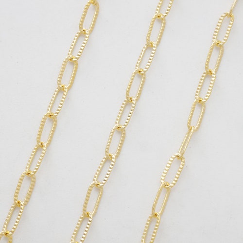 Patterned Rectangle Chain CJ41-02 1m 6x2.5mm Link Nickel - Etsy
