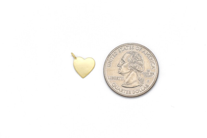 10mm Diagonal Heart Charm L T7-G8 2 Pcs 1mm Thick Inner - Etsy