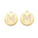 Coin Pendant Cubic Letter (large), Alphabet M, AM-G16, 1 Piece, 21x2mm ...