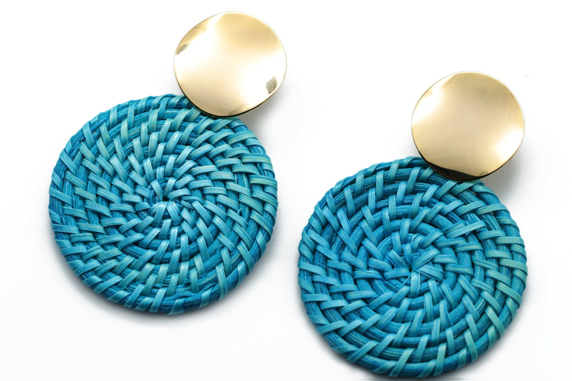 PENDANT ONLY Rattan Color Wood Big Round Pendant V1-P3 2 - Etsy