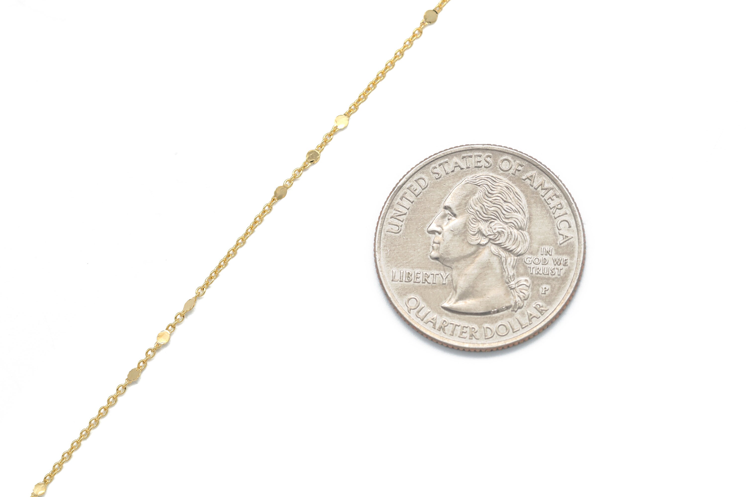 Hammered Dot Cable Chain CJ43-02 Nickel Free 1 Meter 16K | Etsy