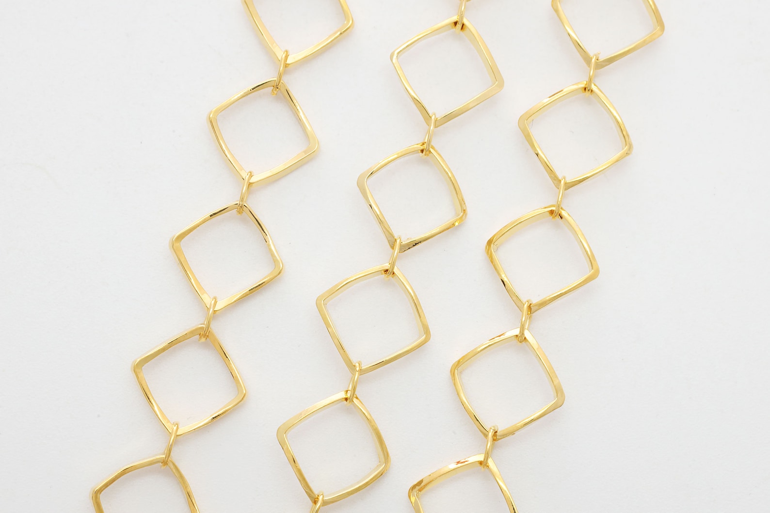 Handmade Chain W/ Rhombus Rings Nickel Free CJ12-04 1m - Etsy