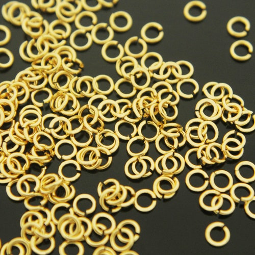 Jump Ring 1.2mm Thick Inner 4mm 16K Gold-plated Brass - Etsy
