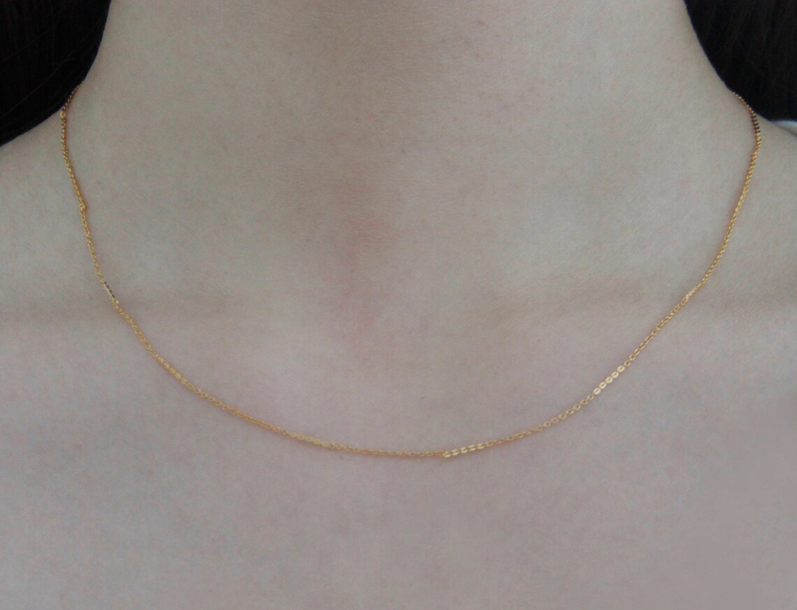 Thin Design Chain Pre-made, for Dainty Charms, N220ET-G1, Nickel Free ...