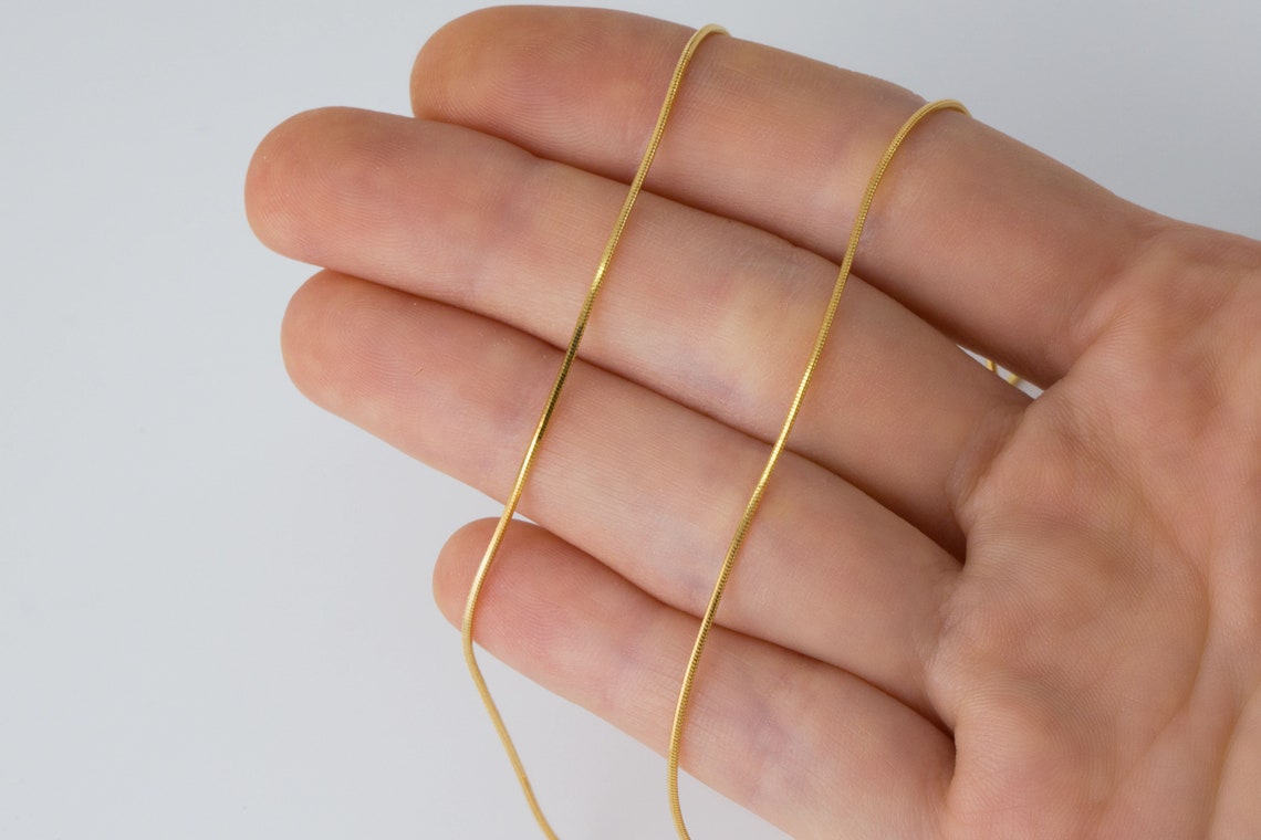 Thin Snake Chain Necklace 17 2 Extender - Etsy