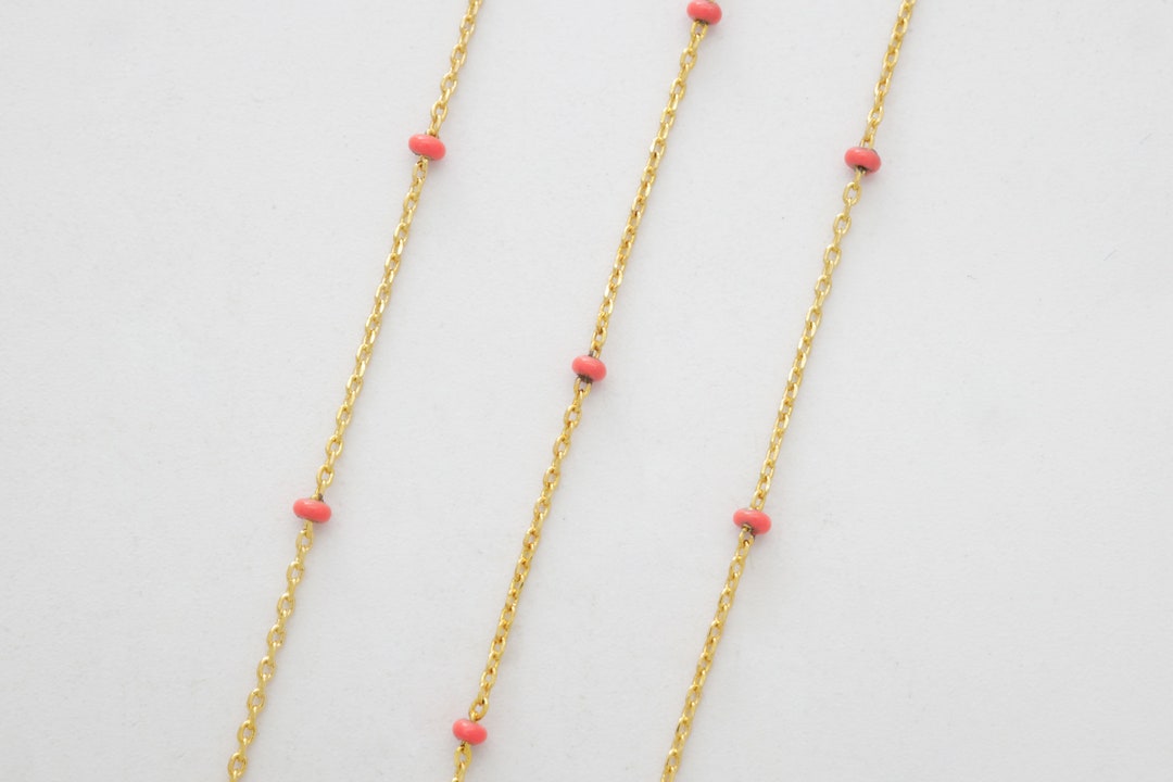 LAST STOCK, Little Epoxy Dot Chain, CJ44-04, 1M, 1.9x0.9mm Epoxy Dots ...