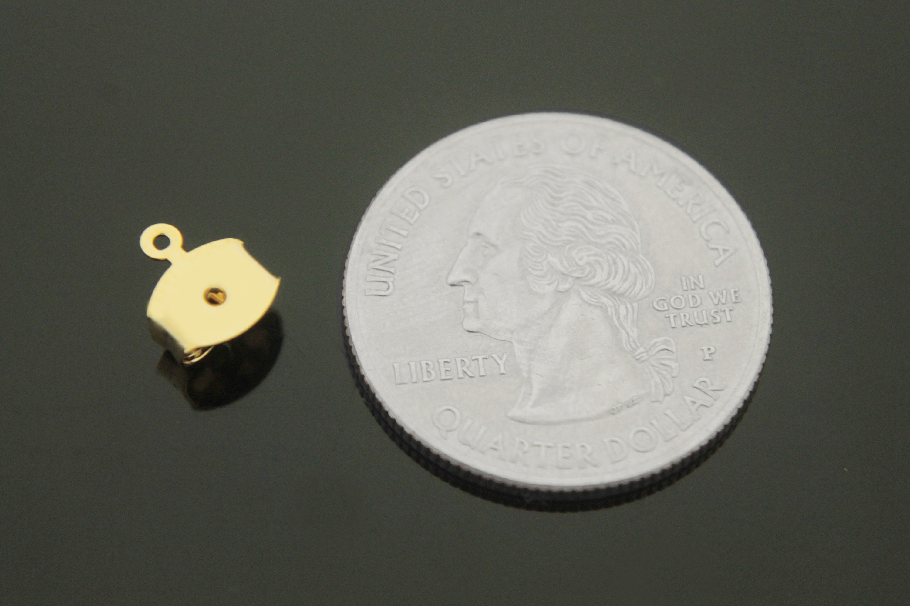 Earring Back Stopper W/ Link horizontal Nickel Free 16K - Etsy