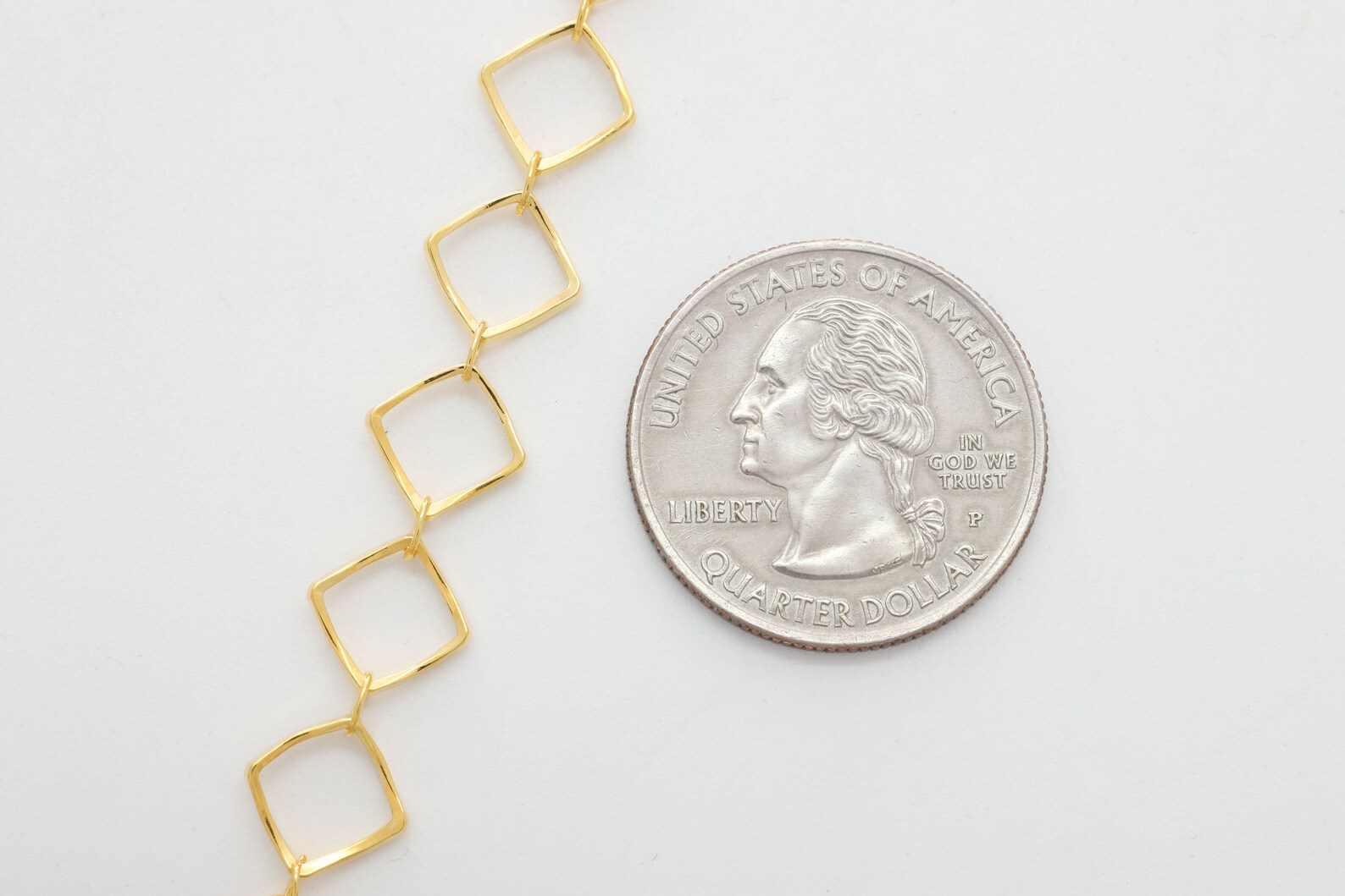 Handmade Chain W/ Rhombus Rings Nickel Free CJ12-04 1m - Etsy